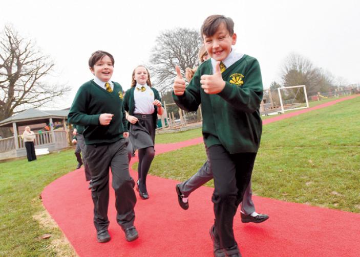 Cookham Rise pupils enjoy new running track - Photo 1 of 11 - Slough ...