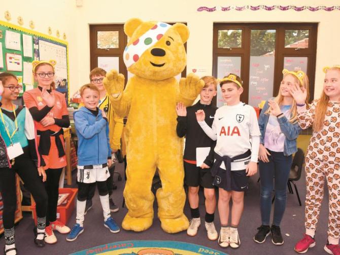 Pupils paid visit by Pudsey as they dress up for Children in Need ...