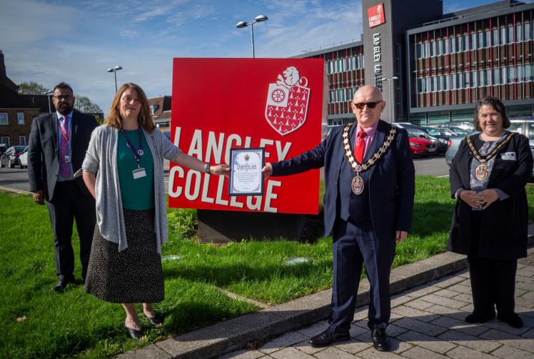 Langley College recognised for life-saving work during COVID-19 ...