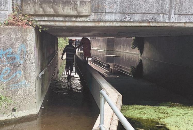 Flooded path by waterways could cause long term damage and 'needs permanent fix' - Photo 1 of 1 ...